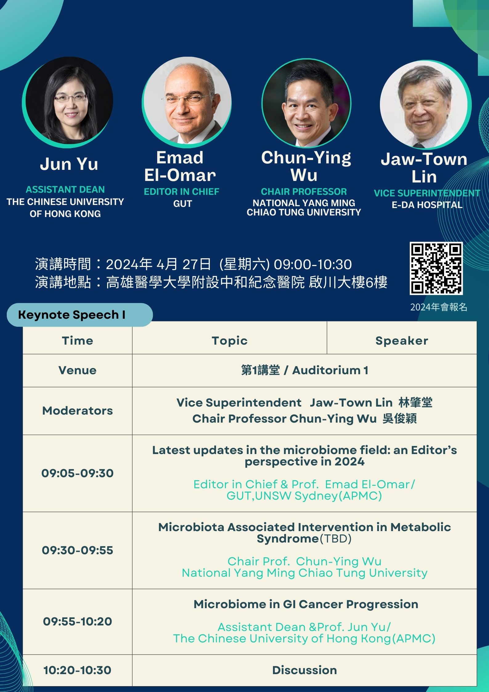 4/27年會-Editor in Chief, GUT.Prof. Emad El-Omar蒞臨分享2024微菌領域最新消息 － 台灣微菌聯盟 ...